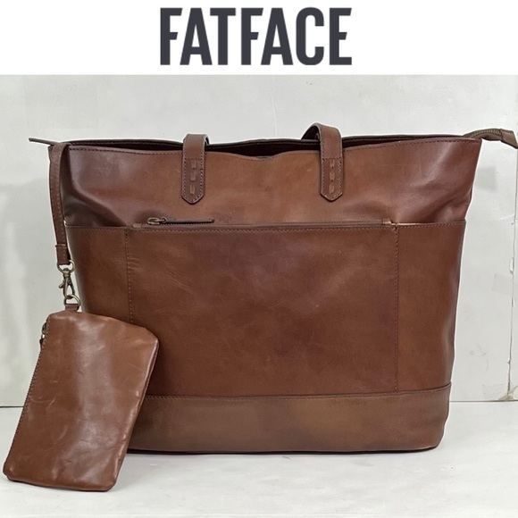 Fat Face | Bags | Fat Face Womens Over The Shoulder Leather Tote Bag ...